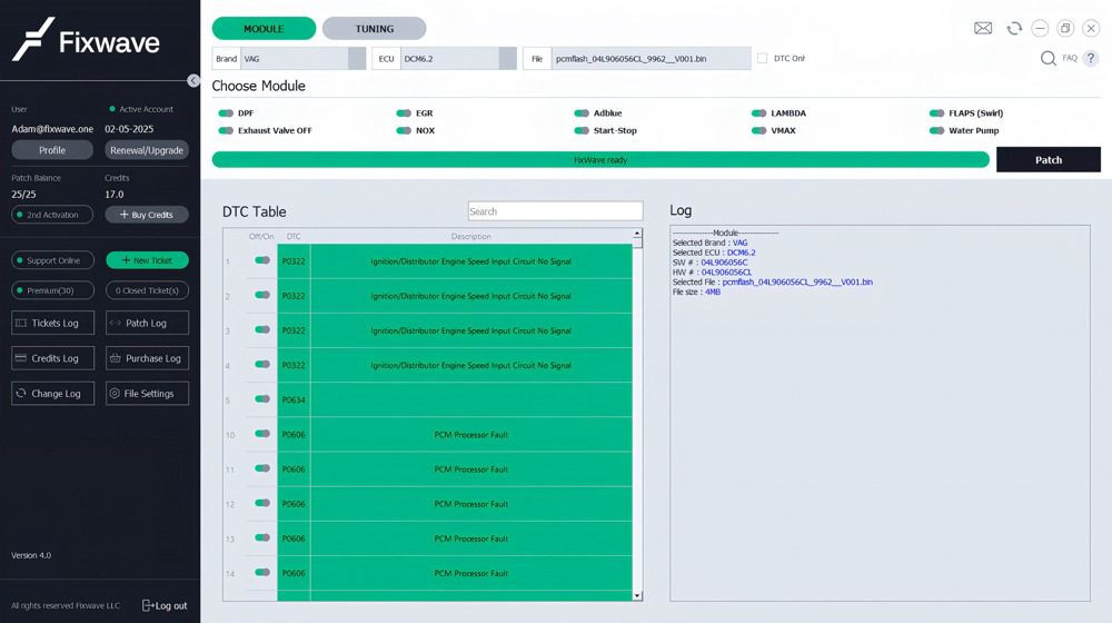Logiciel reprogrammation fixwave | Version officielle