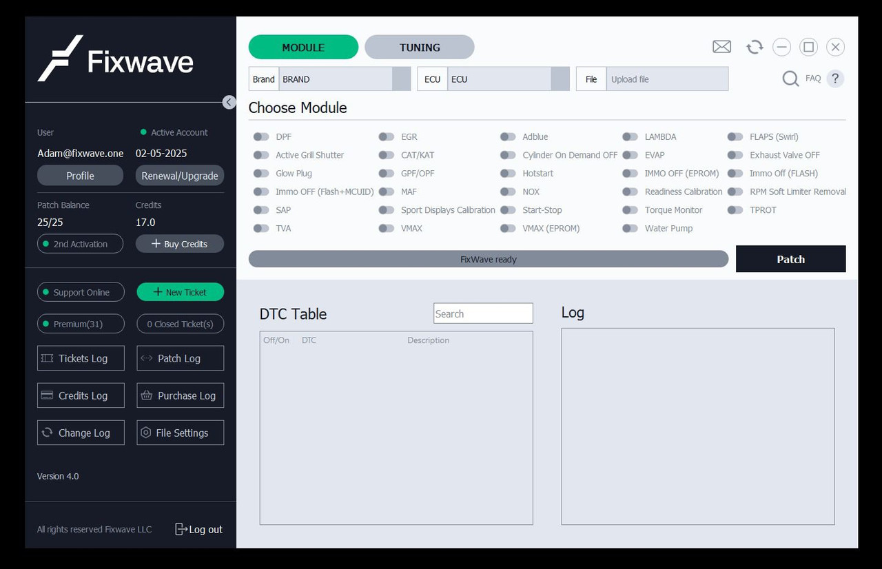 Logiciel reprogrammation fixwave | Version officielle