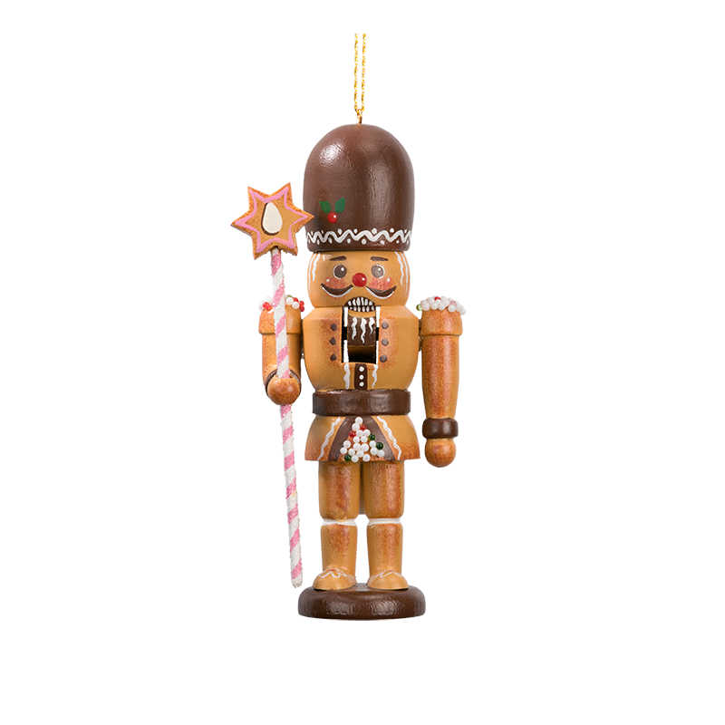 Gingerbread Nutcracker with Staff