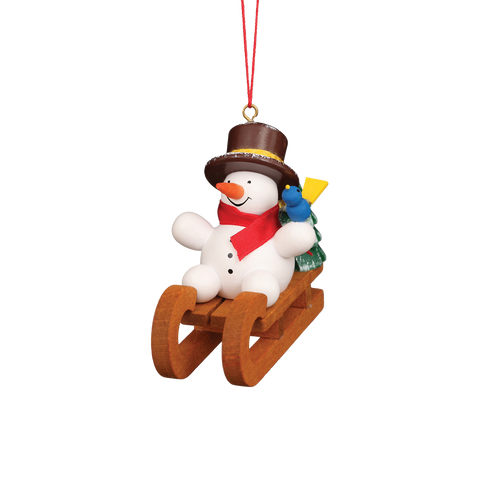 Mini Snowman On Sled