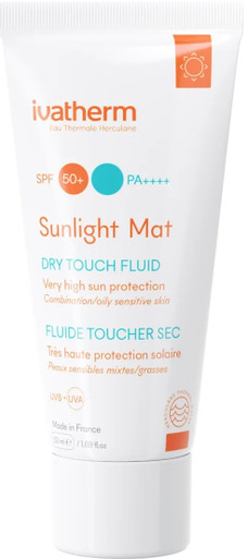 Buy Ivatherm Sunlight Mat Dry Touch Fluid SPF50+ Very High Sun ...