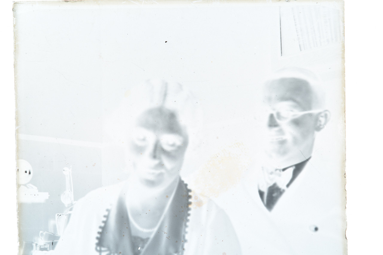 German Post WWI 3 1/2 x 4 3/4 Inch Glass Plate Negative of a Happy ...