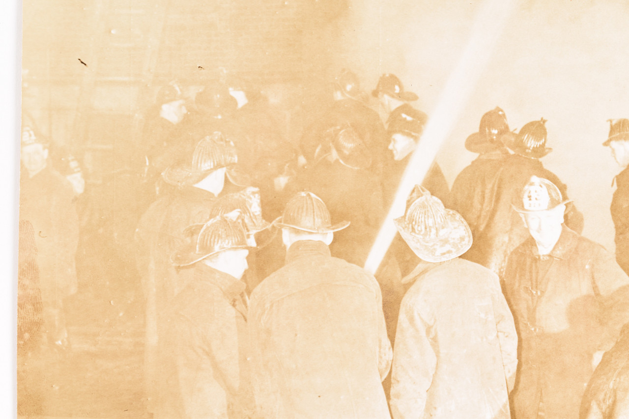 1940's Fireman Fire Photo Philadelphia 11 x 13 1/4 Firefighters At Work ...