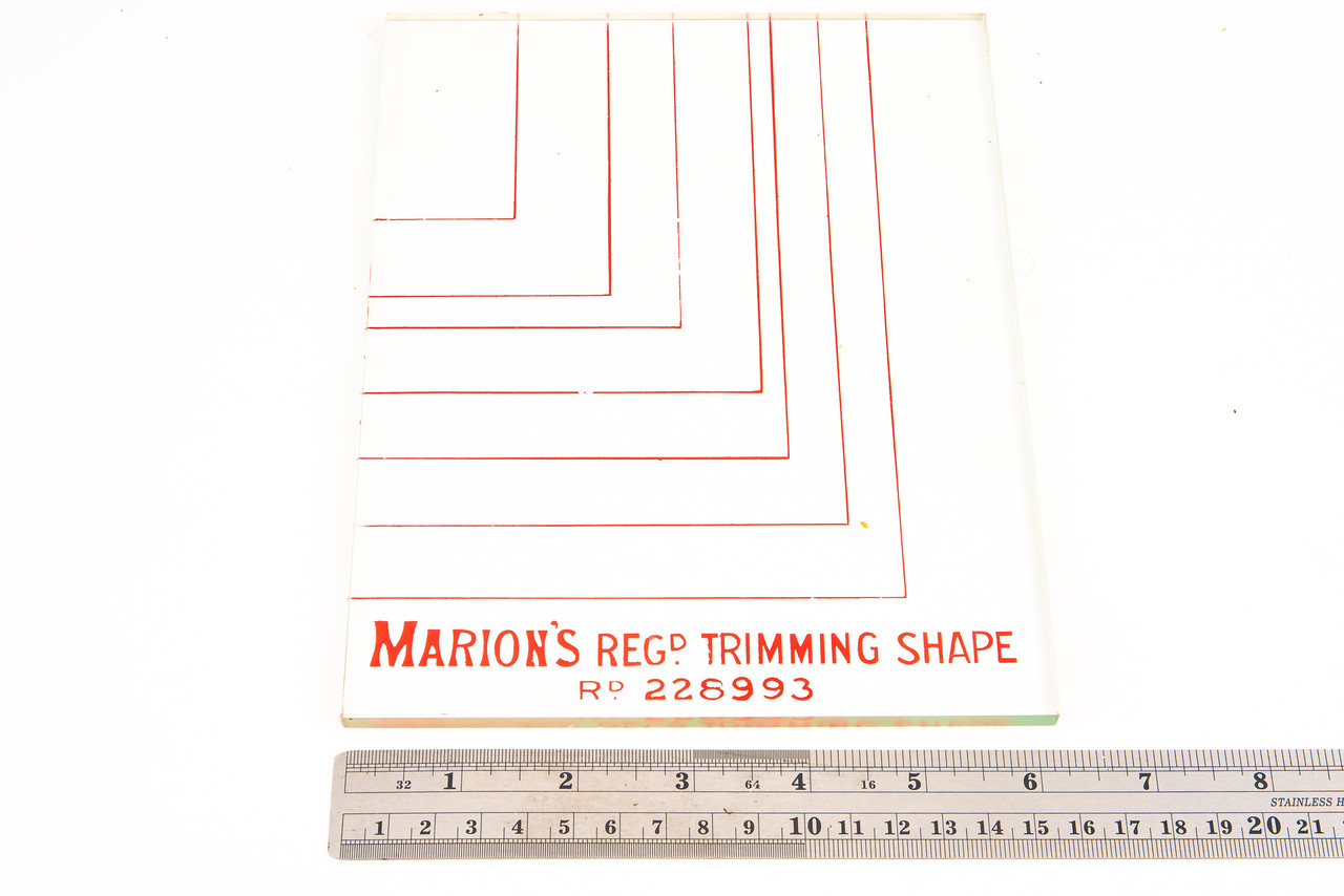 Marion's Registered Trimming Shape for Promenade Midget CDV 1/4 & 1/2 ...