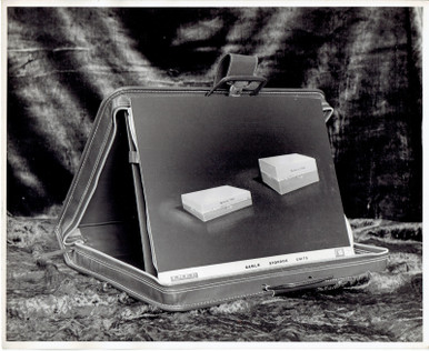 Vintage 8x10 B & W Photograph of a Cable Storage Unit Salesman Sample ...