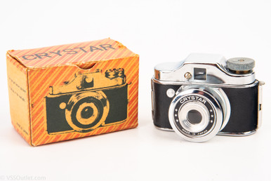 Crystar Hit Style Camera in Case 14×14mm Exposures 17.5mm Film Vintage ...