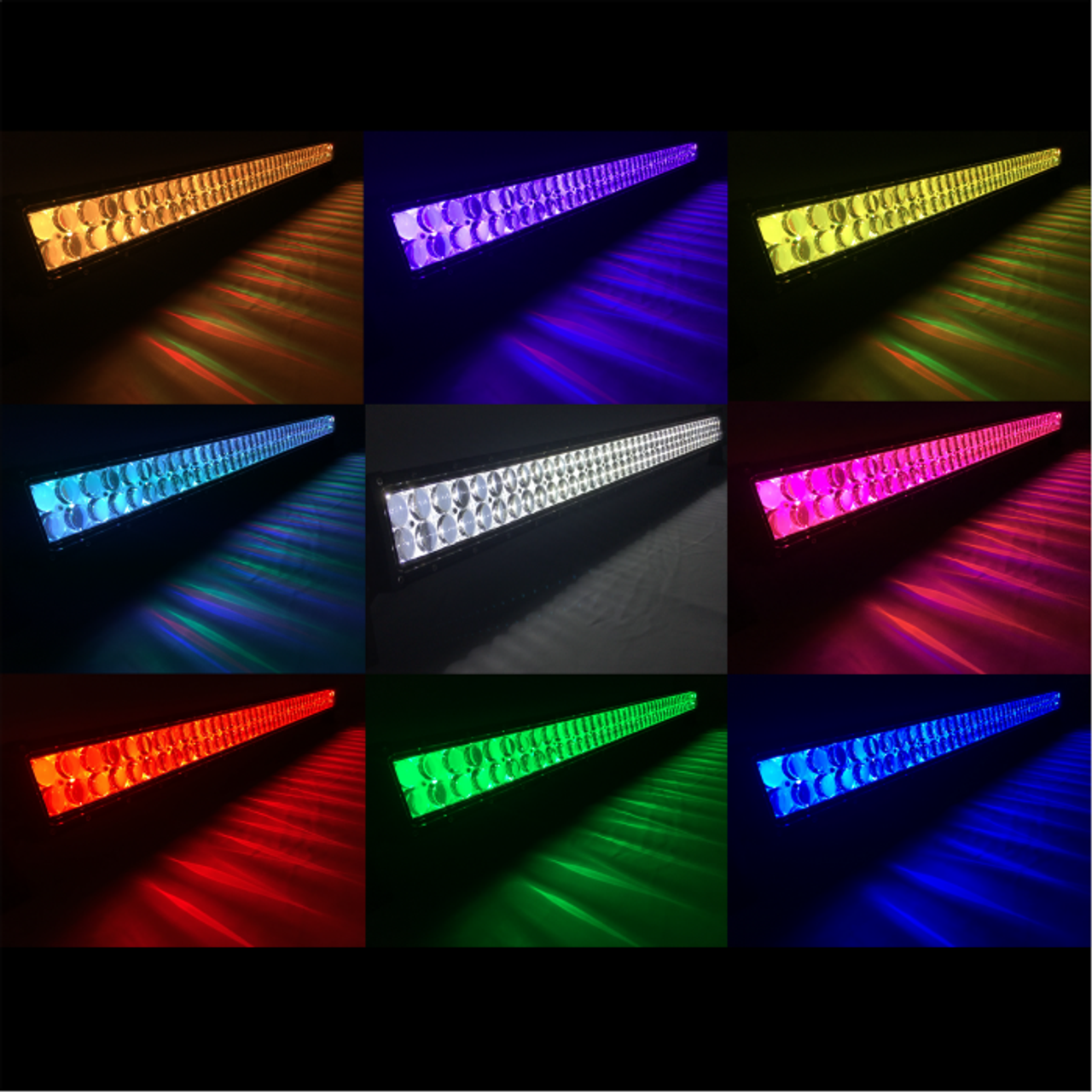 Arctic Cat Prowler Wildcat 8 Inch Led Rgb Light Bar Dual Row 36 Watt