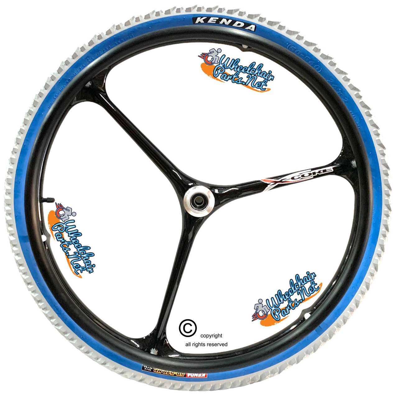 SET of X-CORE 24" (540m) 3 Spoke Wheel With Kenda KOBRA Tires ...