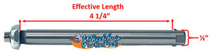 1/2" stainless steel small button quick release axle for wheelchairs.