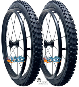 24" x 2" Cyclone Omobic 12 Spoke Wheel With Kenda Nevegal Tire. Set of ...