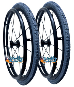 24" x 1 3/8" 12 Spoke, Cyclone Omobic Wheel With SOLID Everyday ...