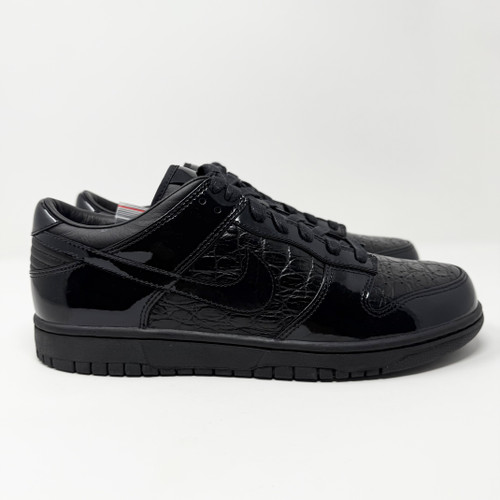 Nike Dunk Low Alligator Emboss Patent Black Sample - Truest