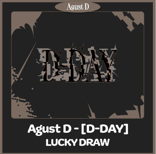 [Lucky draw] Agust D - [D-DAY] (Set ver.) + Photocard 1set(SW) - interAsia