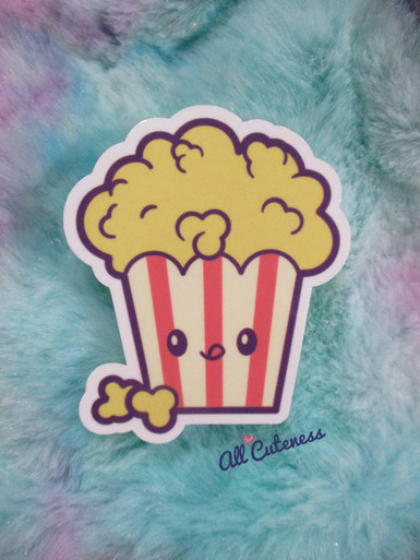 Popcorn Sticker - All Cuteness