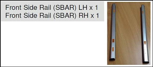 EGR Auto - Replacement Front Side Rails for EGR Soft Tonneau Covers - 1 ...