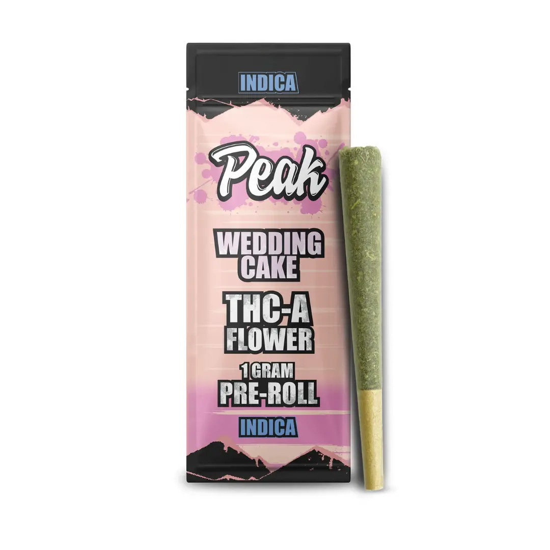 Peak THCA Pre-Roll - Wedding Cake - Indica - 1g