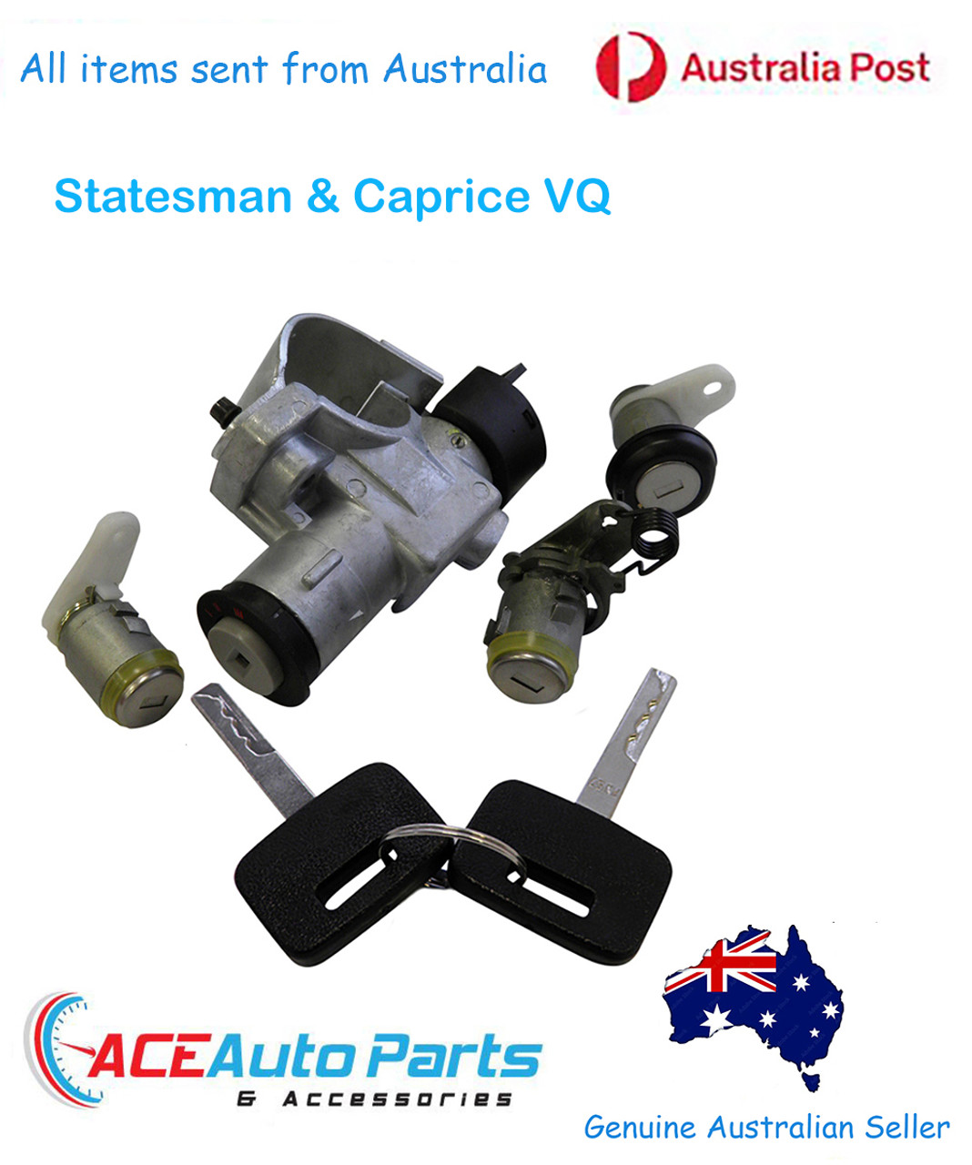 Ignition Barrel Lock Switch + Door Locks Set For Holden Statesman ...