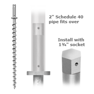 PE46-Hex8: 46-inch Penetrator with 8-inch extended hex head - American ...