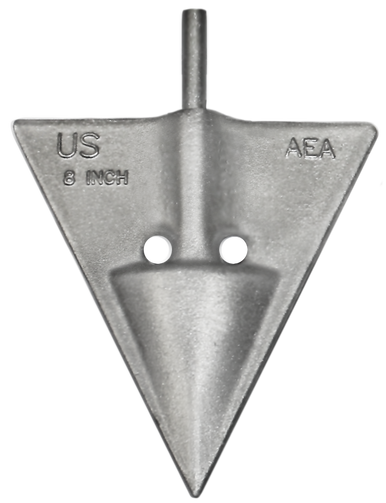 (8AL) 8-inch Aluminum arrowhead anchor - No Cable