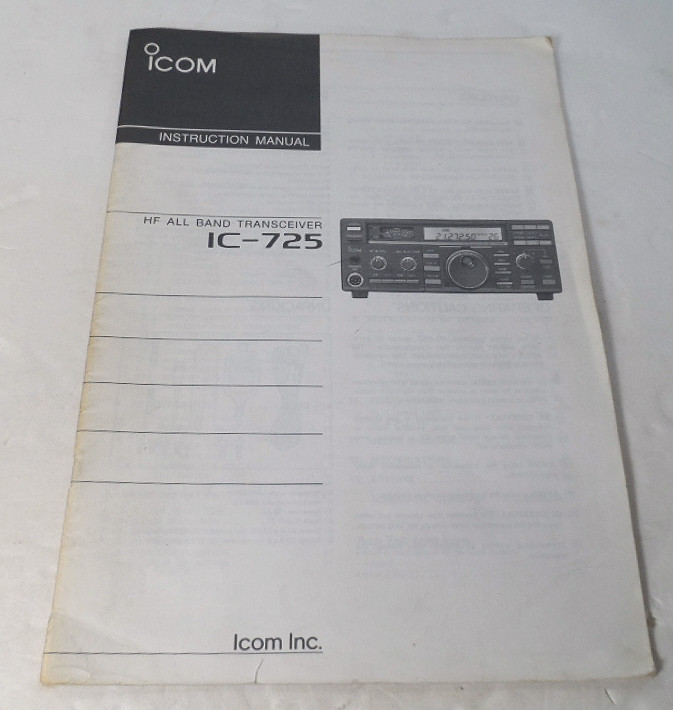 Icom IC-725 Original Operation Manual in Excellent Condition ...