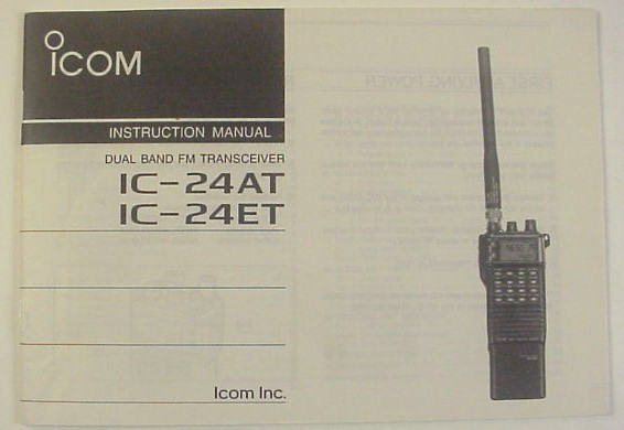 Icom IC-24AT / IC-24ET Original Operation Manual - Nationwide Radio ...