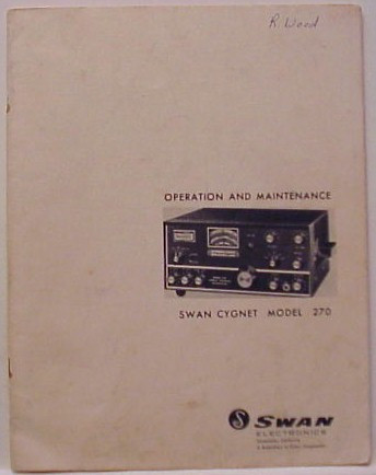 Swan 270 Operation & Maintenance Manual Copy