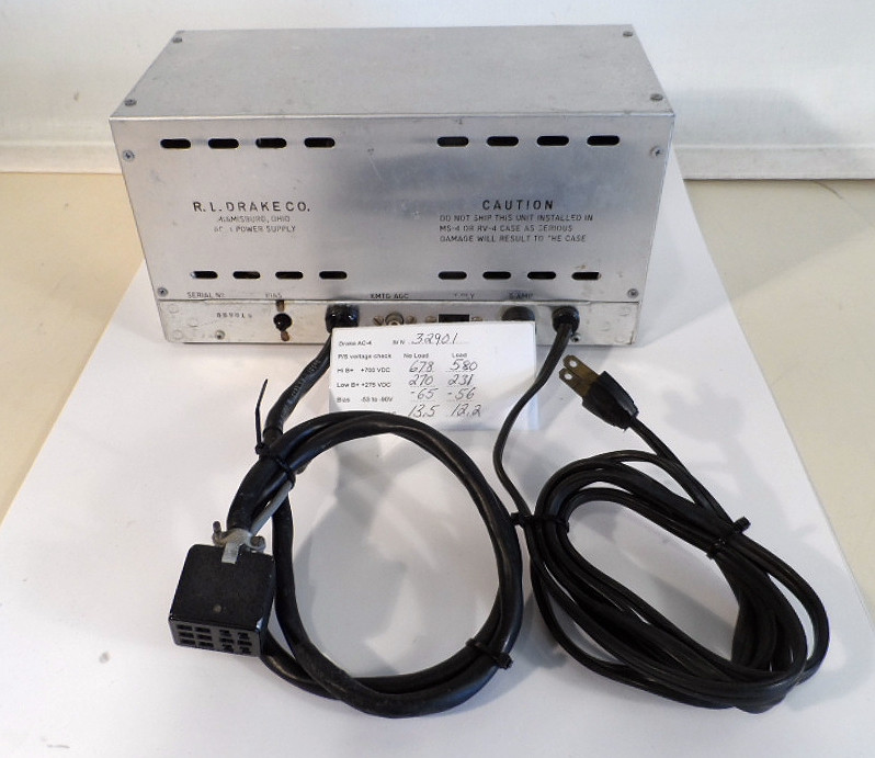 RL Drake AC-4 Power Supply in Excellent Working Condition with Voltage ...