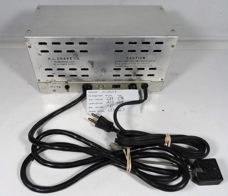 RL Drake AC-4 Power Supply in Excellent Working Condition with Voltage ...