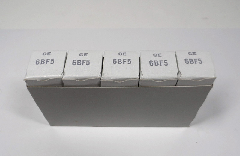 General Electric 6BF5 Audio Tube Sleeve of 5