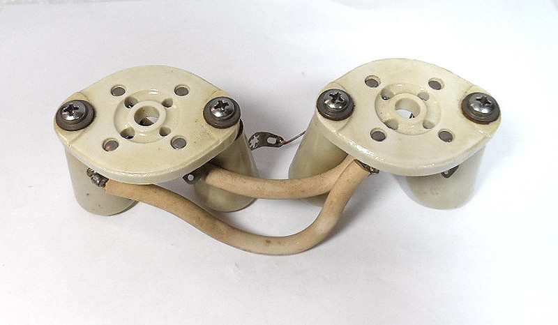 Collins 30S-1 Amplifier Original Rectifier Sockets (2) with Ceramic ...