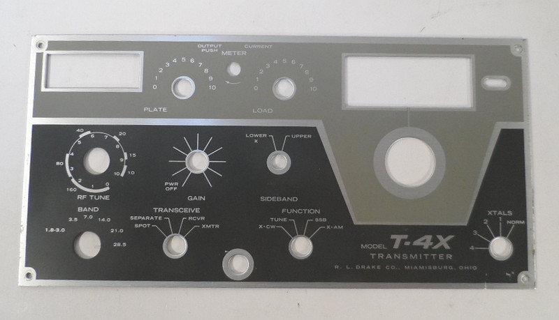 Drake T-4X Transmitter Used Front Panel in Very Nice Condition