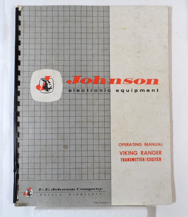 EF Johnson Viking Original Ranger Operating Manual in Excellent ...