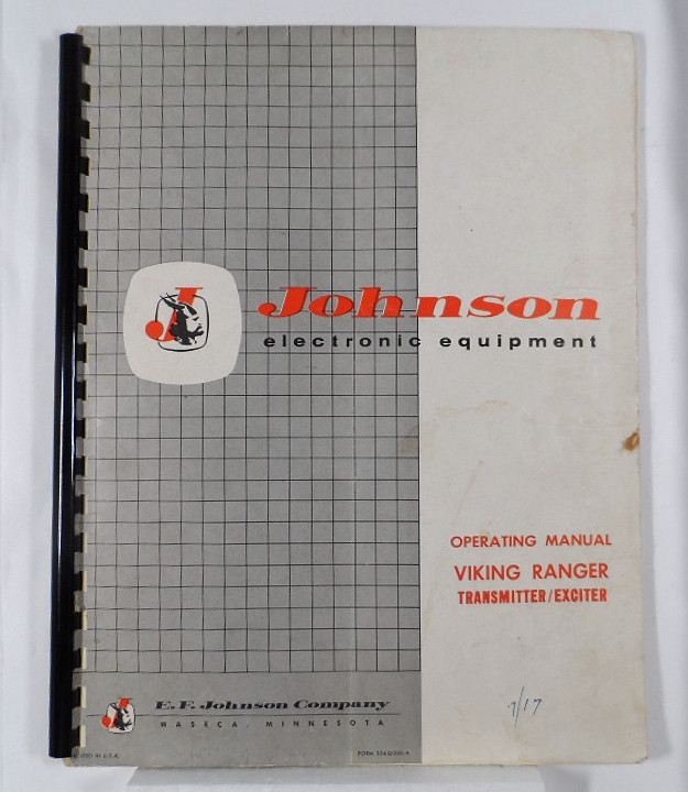 EF Johnson Viking Original Ranger Operating Manual in Very Good ...