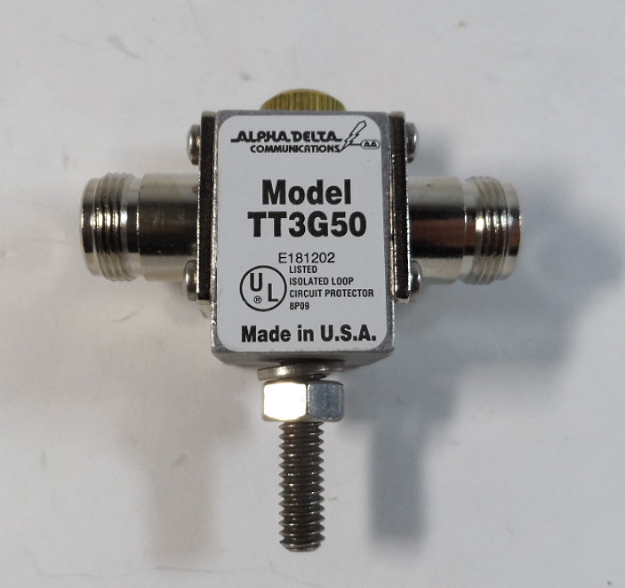 Alpha Delta TT3G50 50 Ohm Coax Surge Protector with "N" Connectors NEW