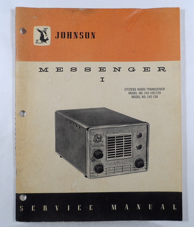 EF Johnson Messenger I CB Original Service Manual in Excellent Condition