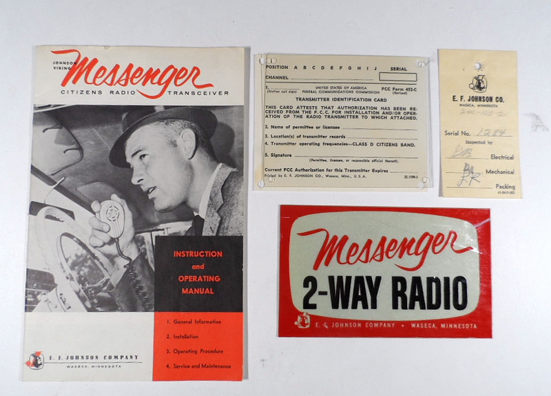 EF Johnson Messenger I CB Original Instruction & Operating Manual in ...