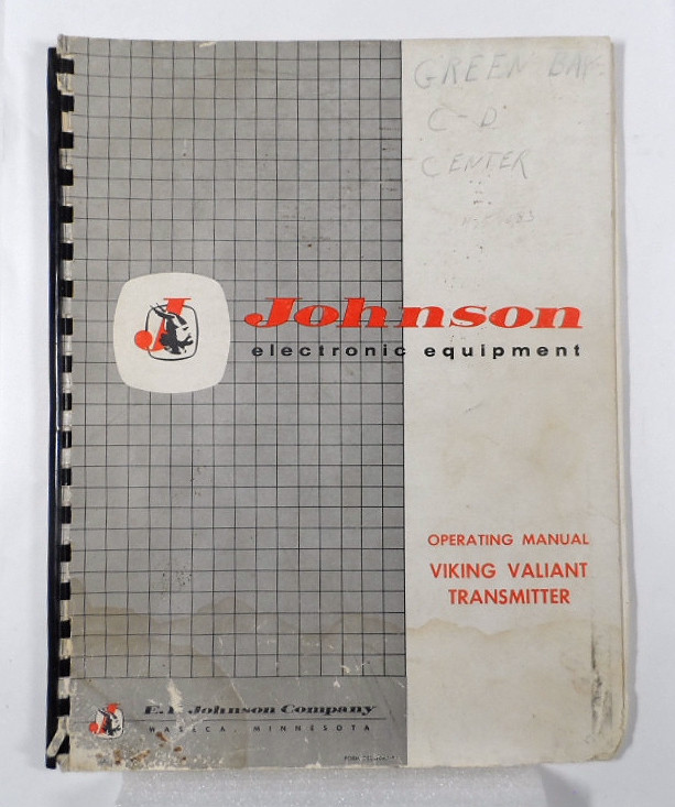 EF Johnson Viking Original Valiant Operating Manual in Good Condition #01