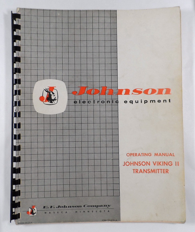 EF Johnson Viking II Original Operating Manual in Excellent Condition #002