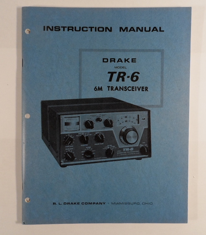RL Drake TR-6 Six Meter Transceiver Original Manual NEW #1