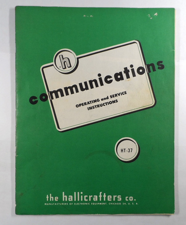 Hallicrafters HT-37 Transmitter Original Instruction & Service Manual #2