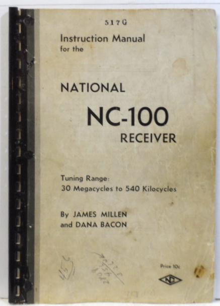 National NC-100 Receiver Original Instruction & Service Manual #1
