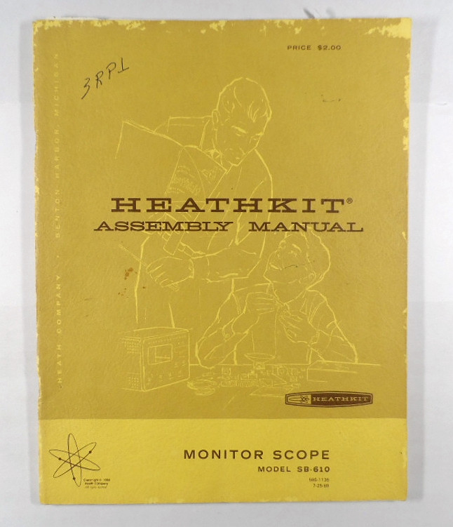 Heathkit SB-610 Monitor Scope Original Assembly & User Manual #2