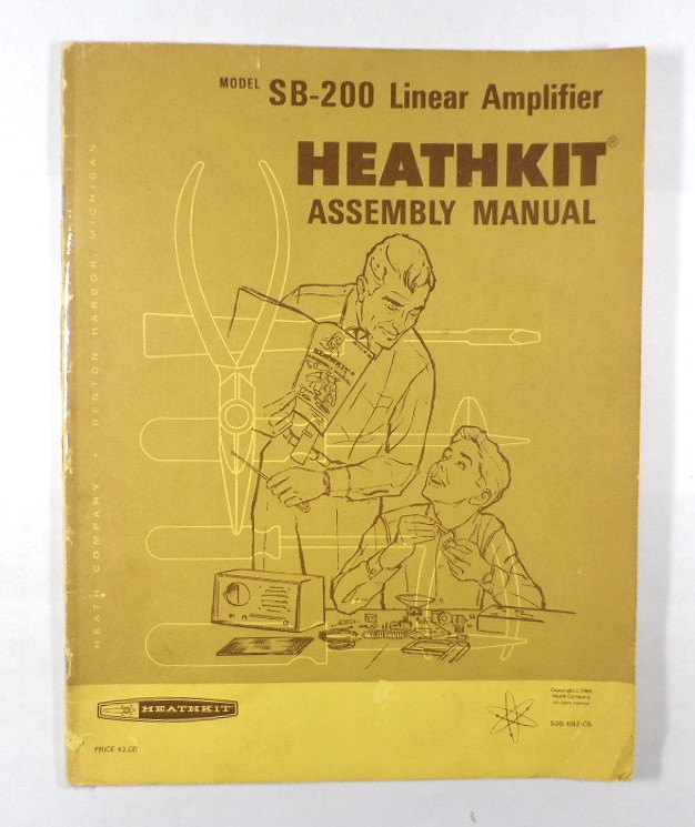 Heathkit SB-200 HF Linear Amplifier Original Assembly & User Manual #2