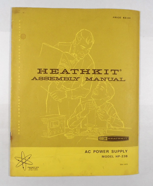 Heathkit HP-23B AC Power Supply Original Assembly Manual