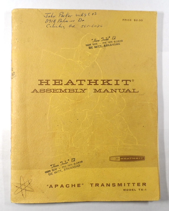 Heathkit TX-1 "Apache" Transmitter ORIGINAL Assembly Manual #2