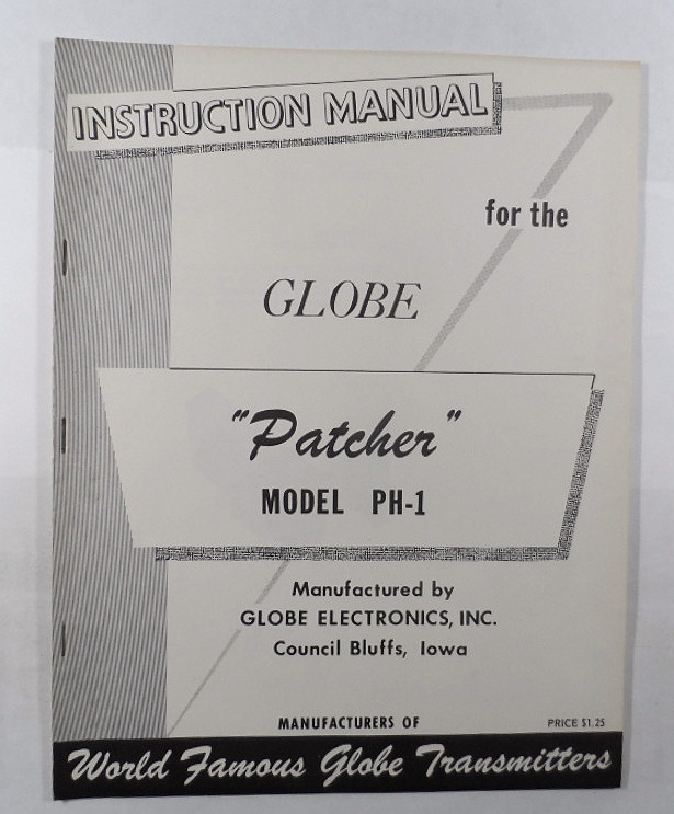 Globe Electronics Model PH-1 "Patcher" ORIGINAL Instruction, Assembly ...