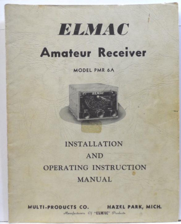 Multi-Elmac Model PMR-6A Receiver Operating & Service Manual #3
