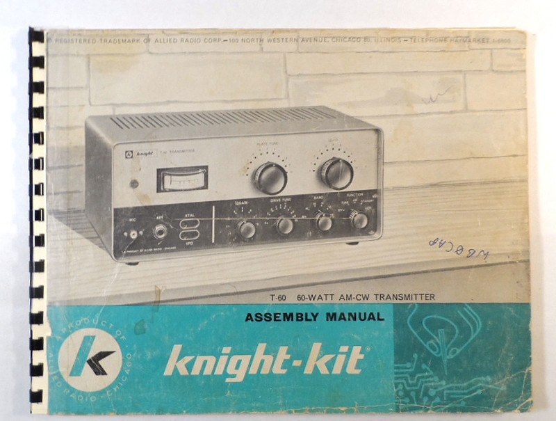 Knight Kit T-60 Transmitter Original Assembly Manual #2