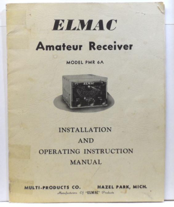 Multi-Elmac Model PMR-6A Receiver Operating & Service Manual #4
