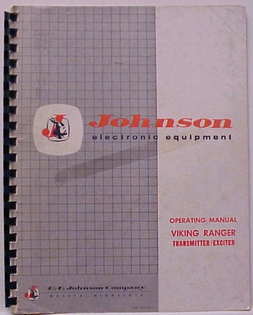 EF Johnson Viking Ranger Transmitter Manual Reprint - Nationwide Radio ...